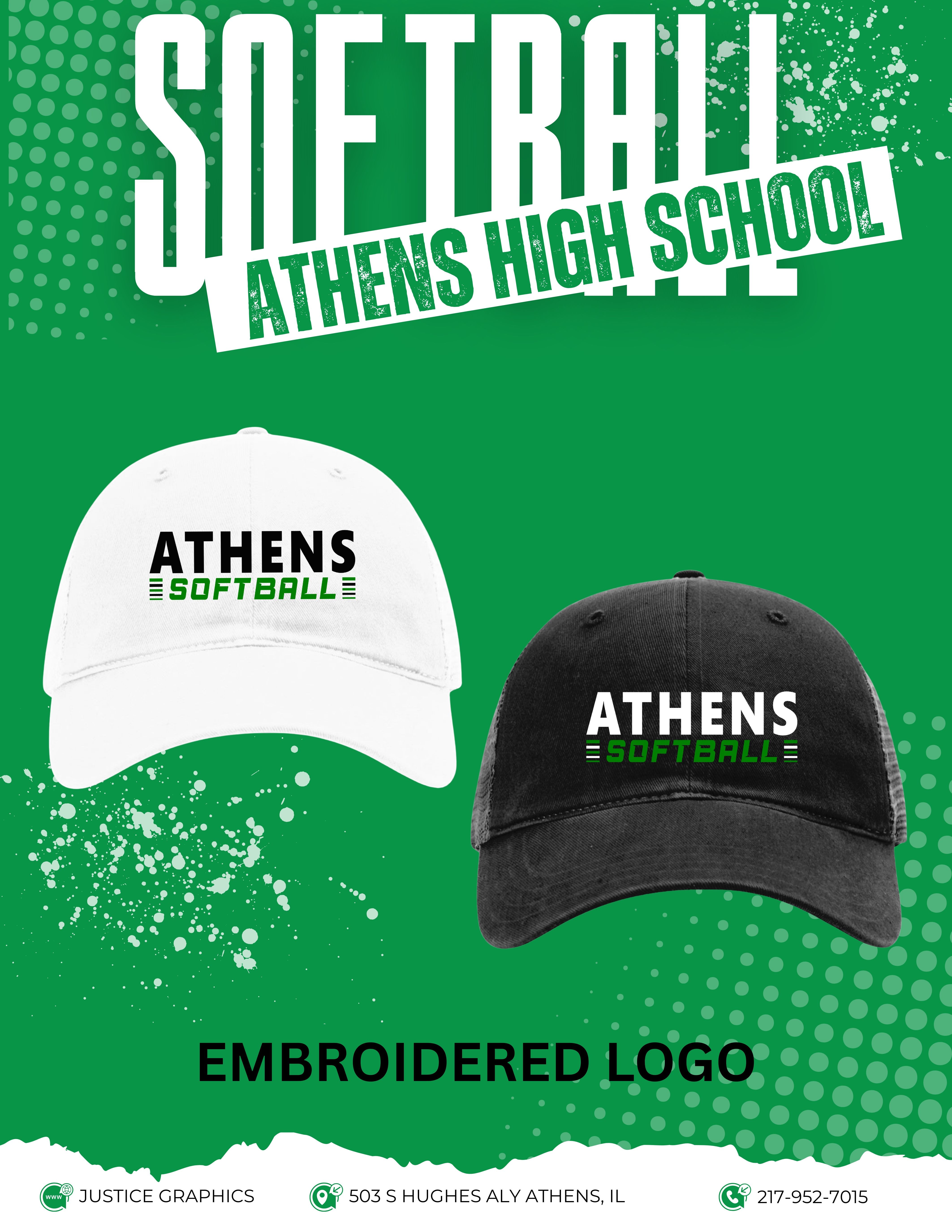 Athens High School Softball Richardson - Garment-Washed Trucker Cap (E ...